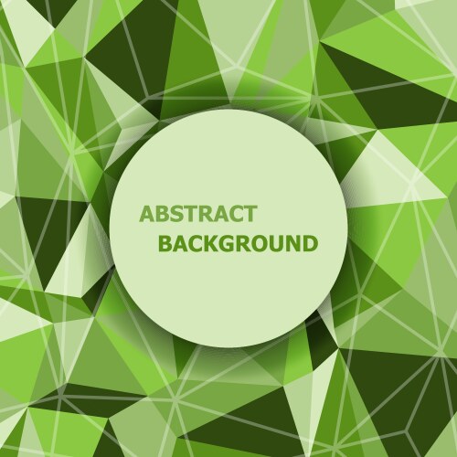 Abstract green geometric background with polygon Vector Image