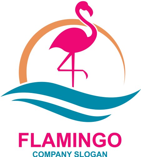 Flamingo logo Royalty Free Vector Image - VectorStock