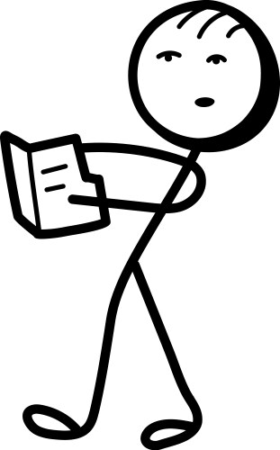 Stickman Reading Vector Images (over 100)