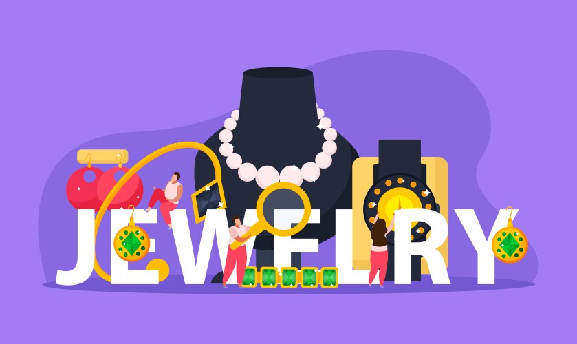 Jewelry shop Royalty Free Vector Image - VectorStock