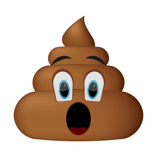Cartoon poop emoji wondering with question signs Vector Image