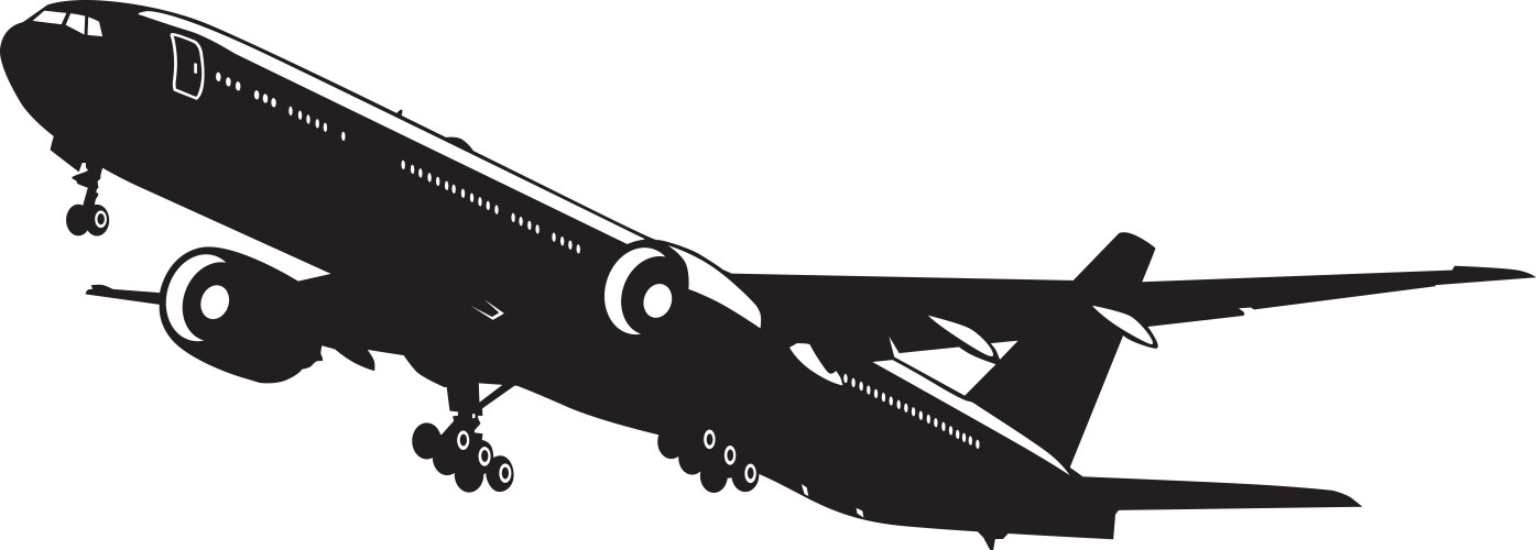 Boeing 777-300ER Passenger Jet Royalty Free Vector Image