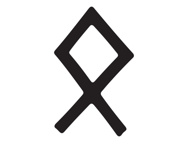 Algiz rune Royalty Free Vector Image - VectorStock