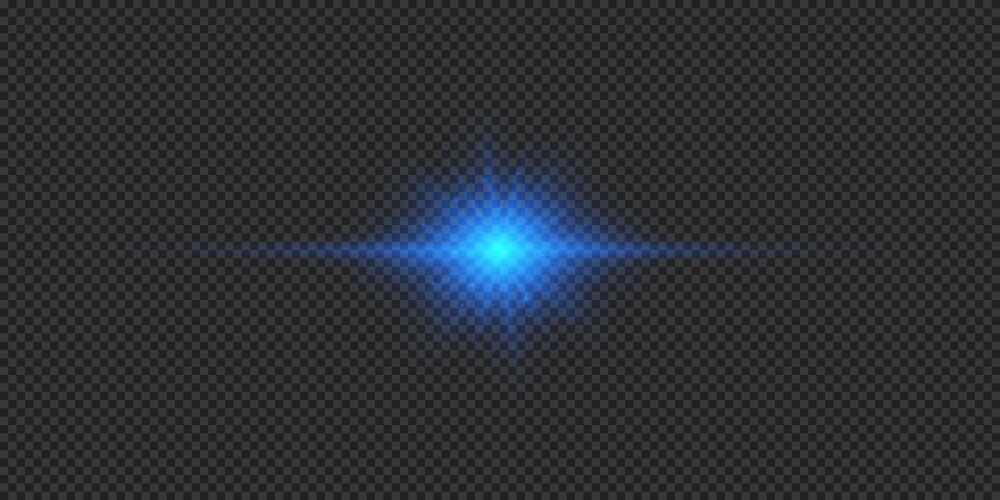 Blue horizontal light effect of lens flares Vector Image