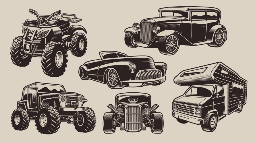 Car collection Vector Images & Graphics for Commercial Use | VectorStock