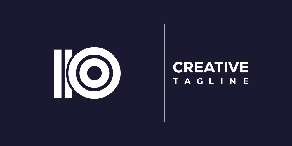 Io alphabet letter icon logo Royalty Free Vector Image