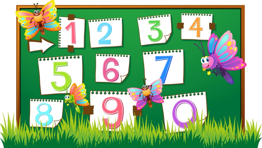 Math count number to ten Royalty Free Vector Image