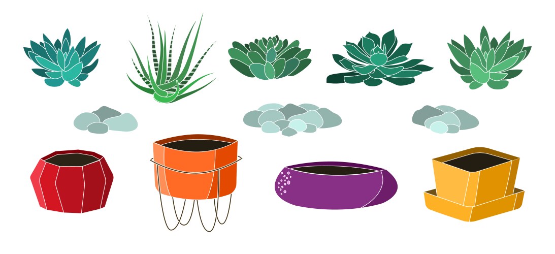 Cartoon Succulents Vector Images (over 18,000)