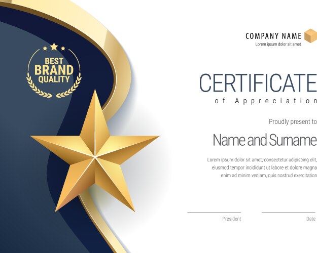 Certificate design template Royalty Free Vector Image