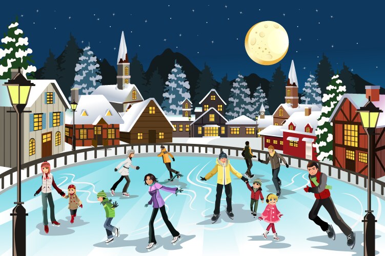 Cartoon Ice Skating Vector Images (over 7,800)