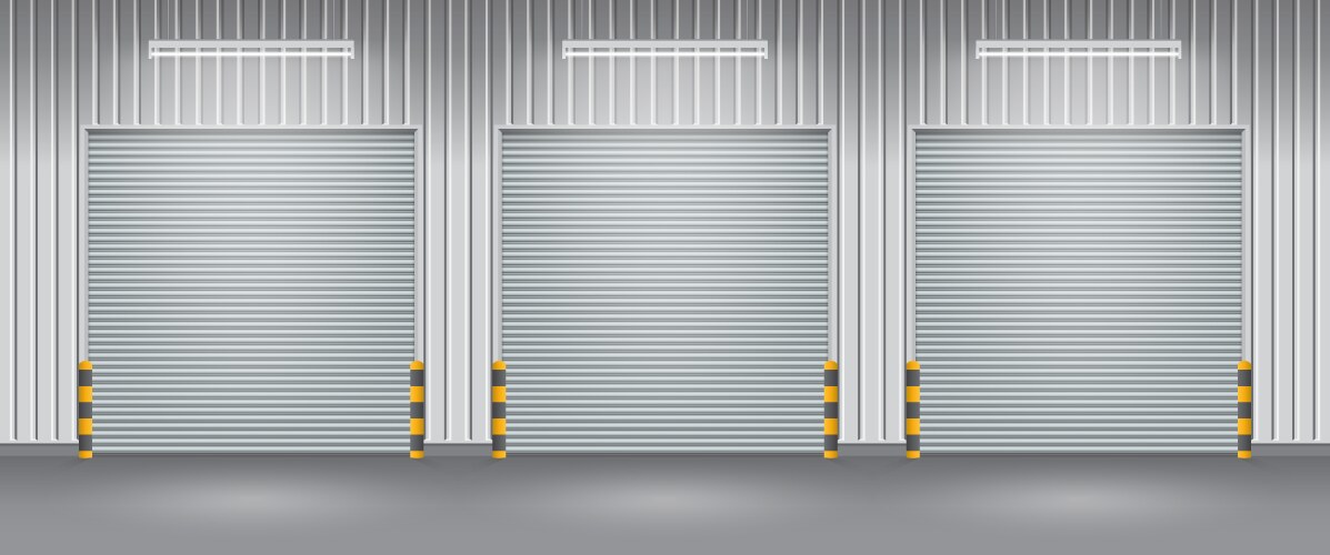 Red steel door Royalty Free Vector Image - VectorStock