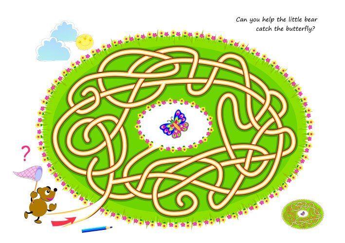 Best labyrinths which mouse can find the way Vector Image