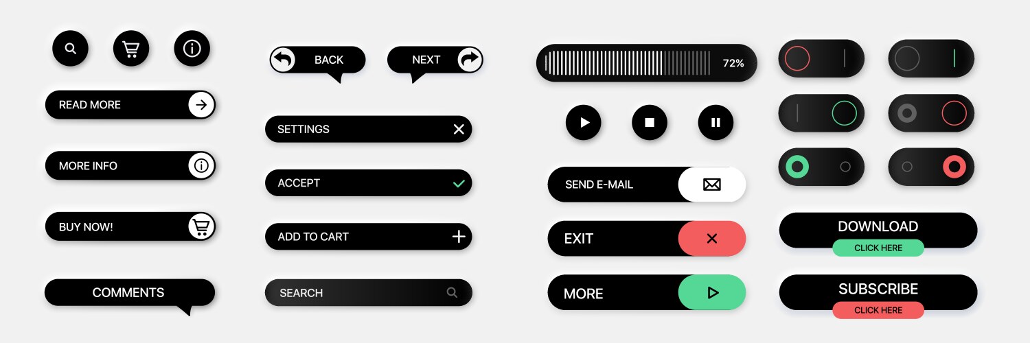 Ui ux design camera app for mobile shooting modes Vector Image