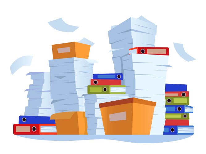 Unorganized Desk Cartoon Office Desk Cartoon Messy Vector Images (over