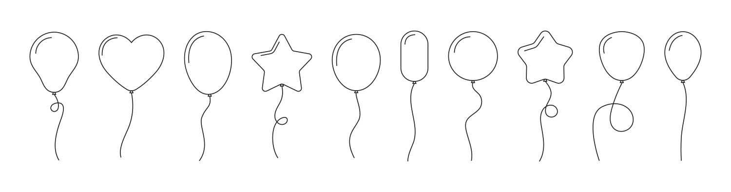 Balloon Outline Vector Images (over 39,000)