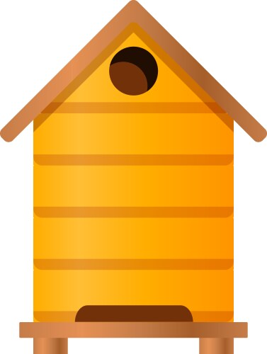 Cartoon of farm bee hive Royalty Free Vector Image