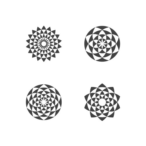 Circular fractal design element Royalty Free Vector Image