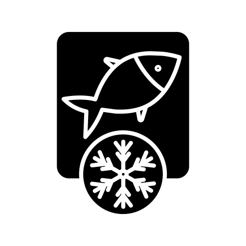 Frozen food icon set ice symbol Royalty Free Vector Image