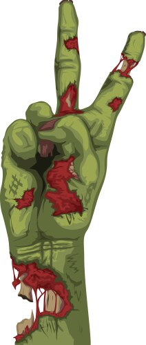 Cartoon a purple zombie hand Royalty Free Vector Image