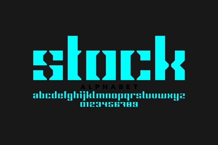 Modern lowercase style font design alphabet Vector Image