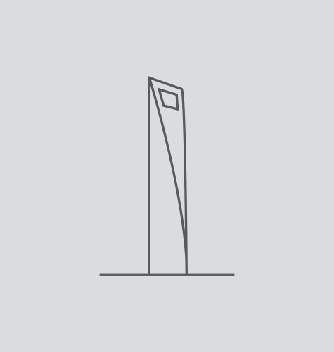 Shanghai world financial center - flat design Vector Image