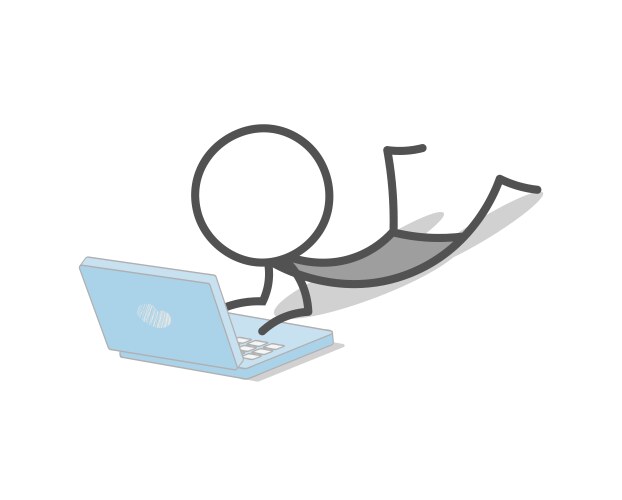 Stickman with Laptop Vector Images (over 150)