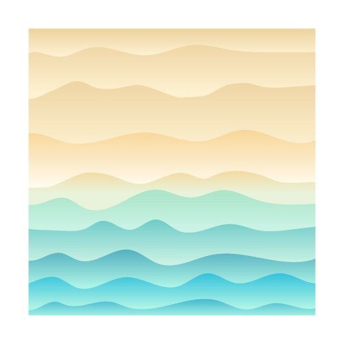 Abstract blue wave sea on white background Vector Image