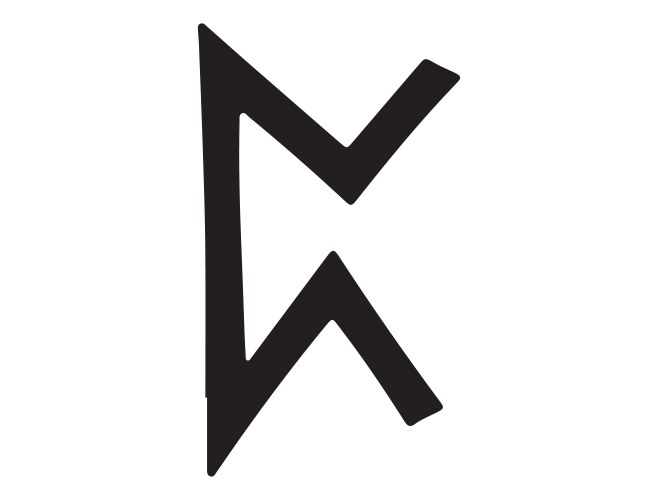 Viking rune alphabet silhouette art Royalty Free Vector