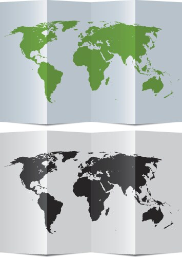 Thin Line World Map Royalty Free Vector Image - VectorStock