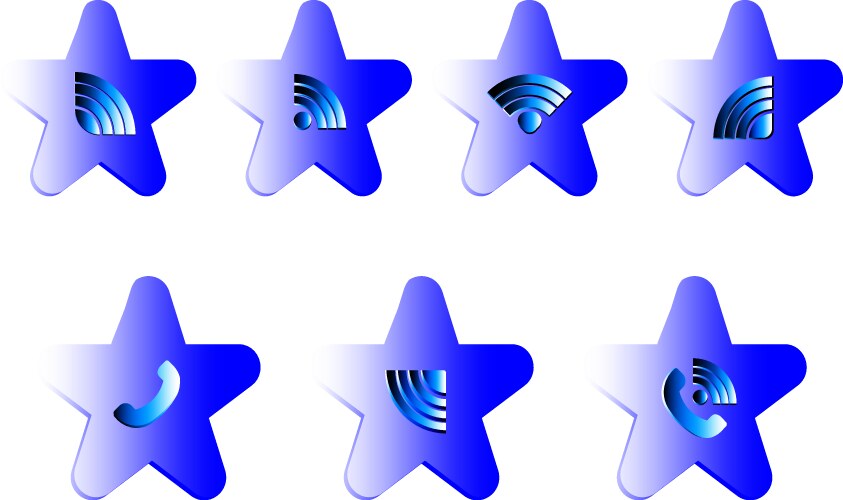 Call and wifi con circle shape usable anywhere Vector Image