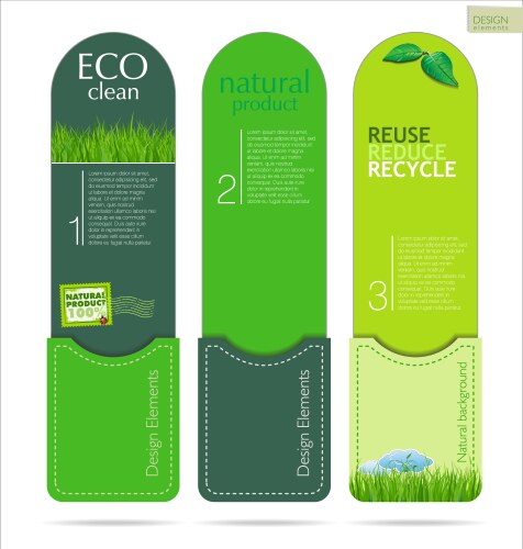 Green city eco friendly web landing page design Vector Image