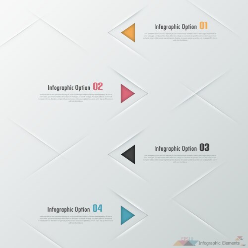 Thin line flat triangle for infographic Royalty Free Vector