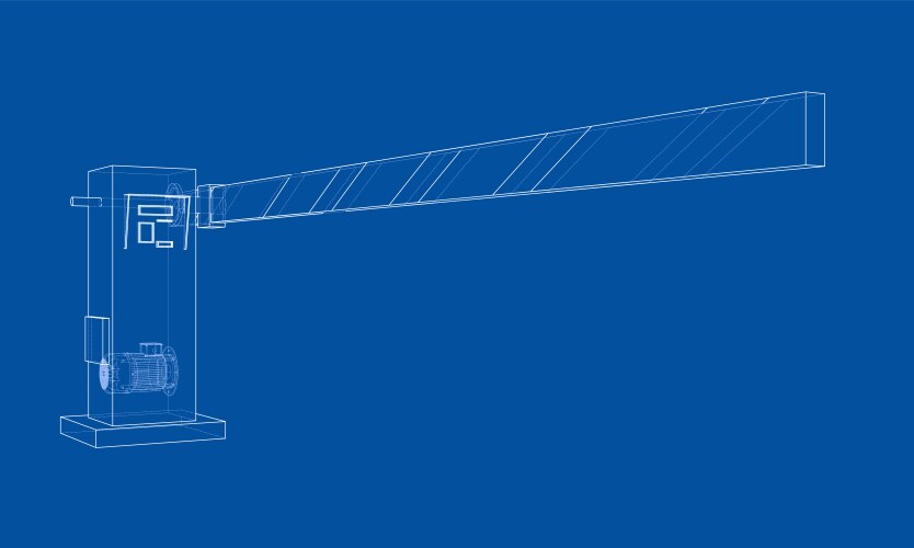 Outline barrier gate Royalty Free Vector Image