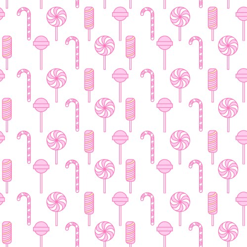 Candy cane seamless pattern Royalty Free Vector Image