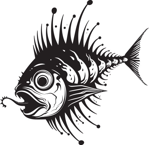 Maleficent marauder evil angler fish symbolism Vector Image