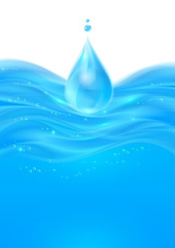 3d realistic of pure water Royalty Free Vector Image
