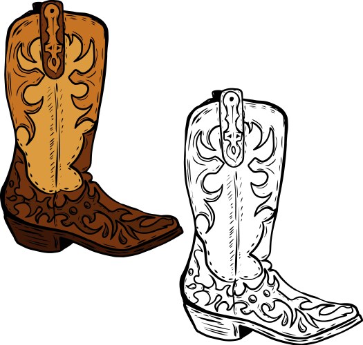 Cowboy boot Royalty Free Vector Image - VectorStock