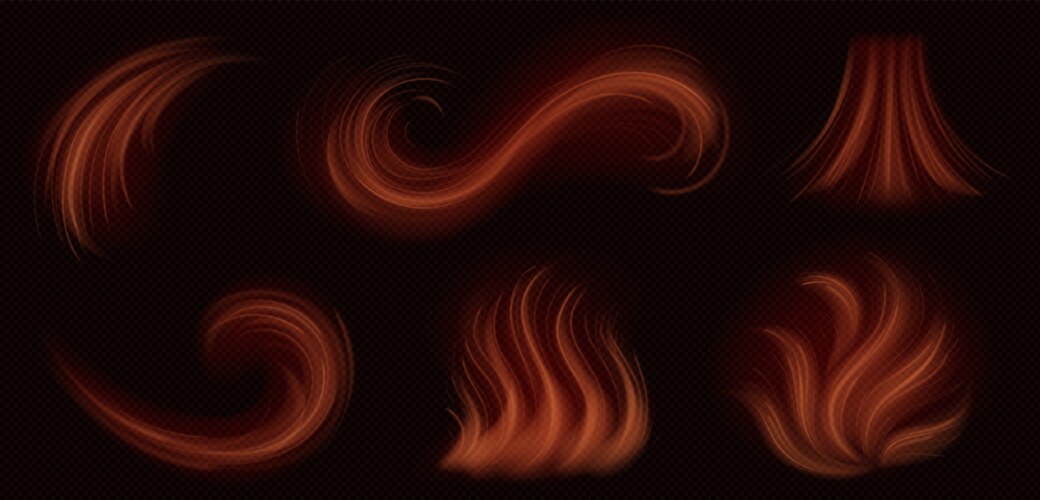 Red light trails glowing motion effect hot air Vector Image