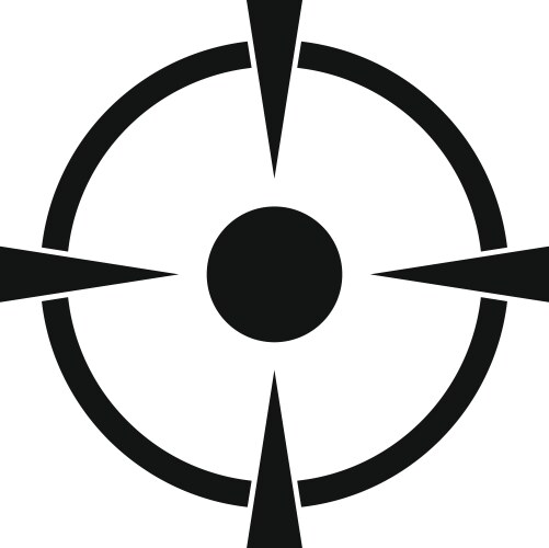 Aim target icon simple style Royalty Free Vector Image