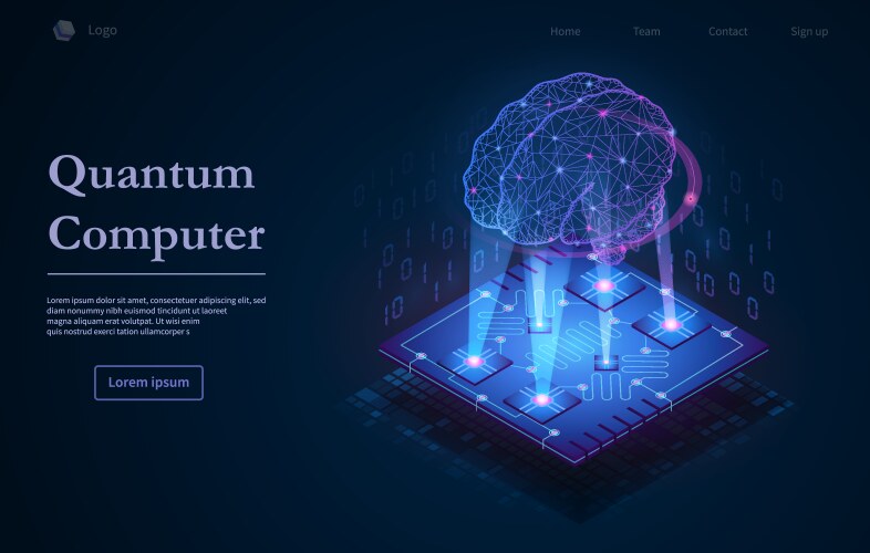 Quantum computing Royalty Free Vector Image - VectorStock