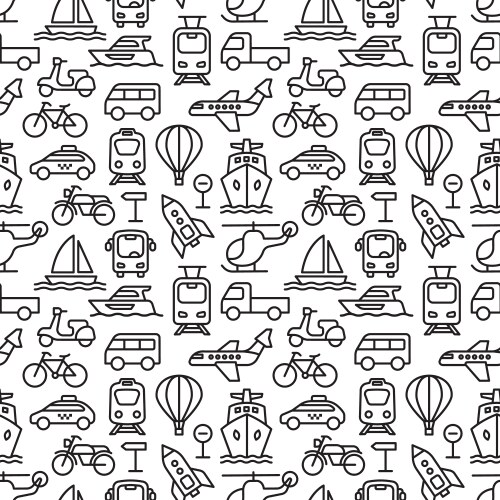 Driving school seamless pattern background icon Vector Image