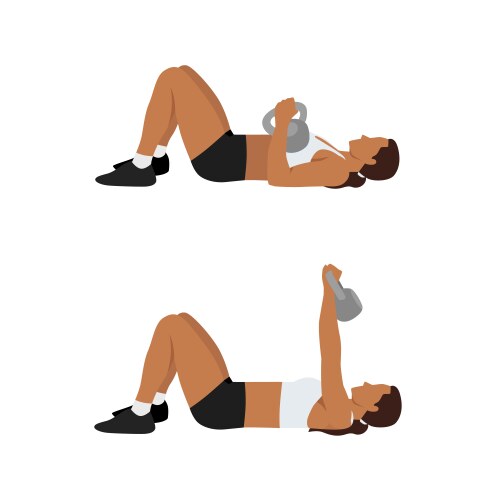 Woman doing cable rope tricep pull down Royalty Free Vector