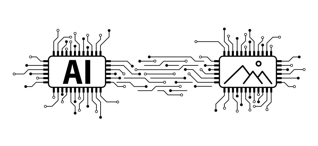 Artificial intelligence ai pictogram Royalty Free Vector