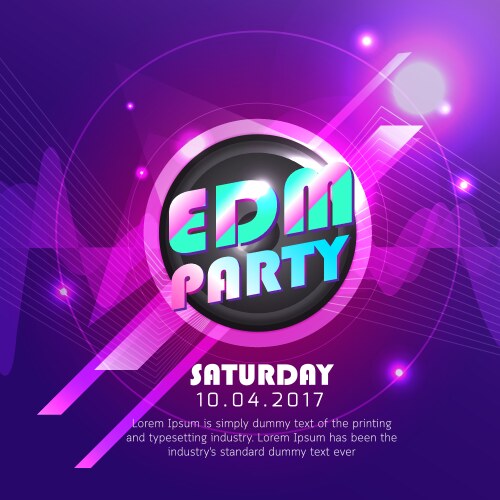 Live music party design template Royalty Free Vector Image