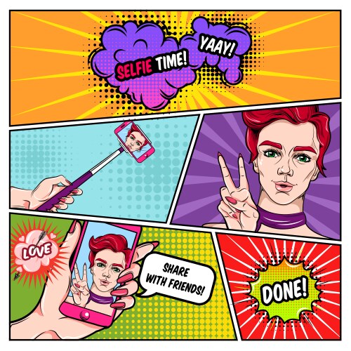 Comic strip pop art design Royalty Free Vector Image