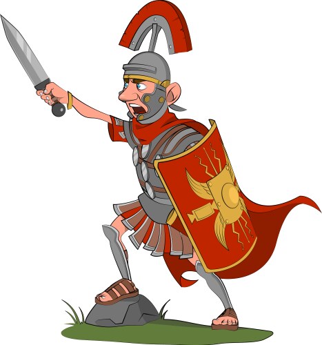 Roman centurion mascot Royalty Free Vector Image