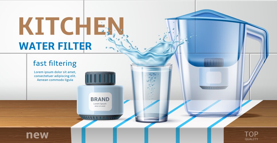 Water filter in a flat style Royalty Free Vector Image