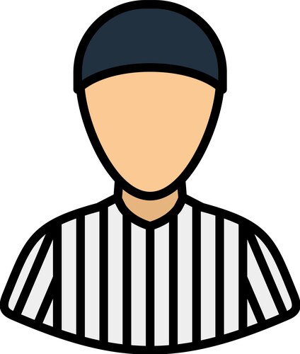 Referee flat icon Royalty Free Vector Image - VectorStock
