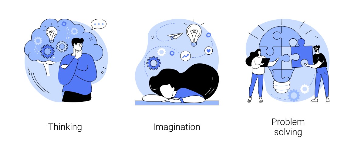 Brain showing synapses activity Royalty Free Vector Image