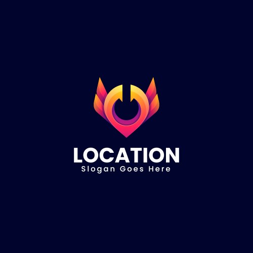 Home location gps gold logo Royalty Free Vector Image
